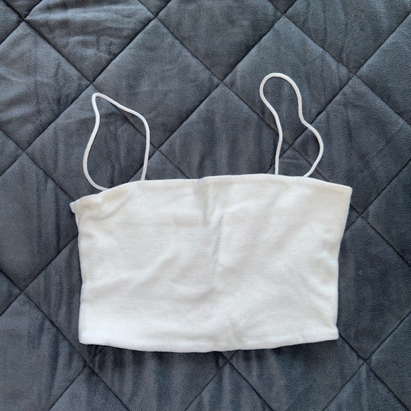 SHEIN | Tops | Basic White Cropped Tank | Poshmark